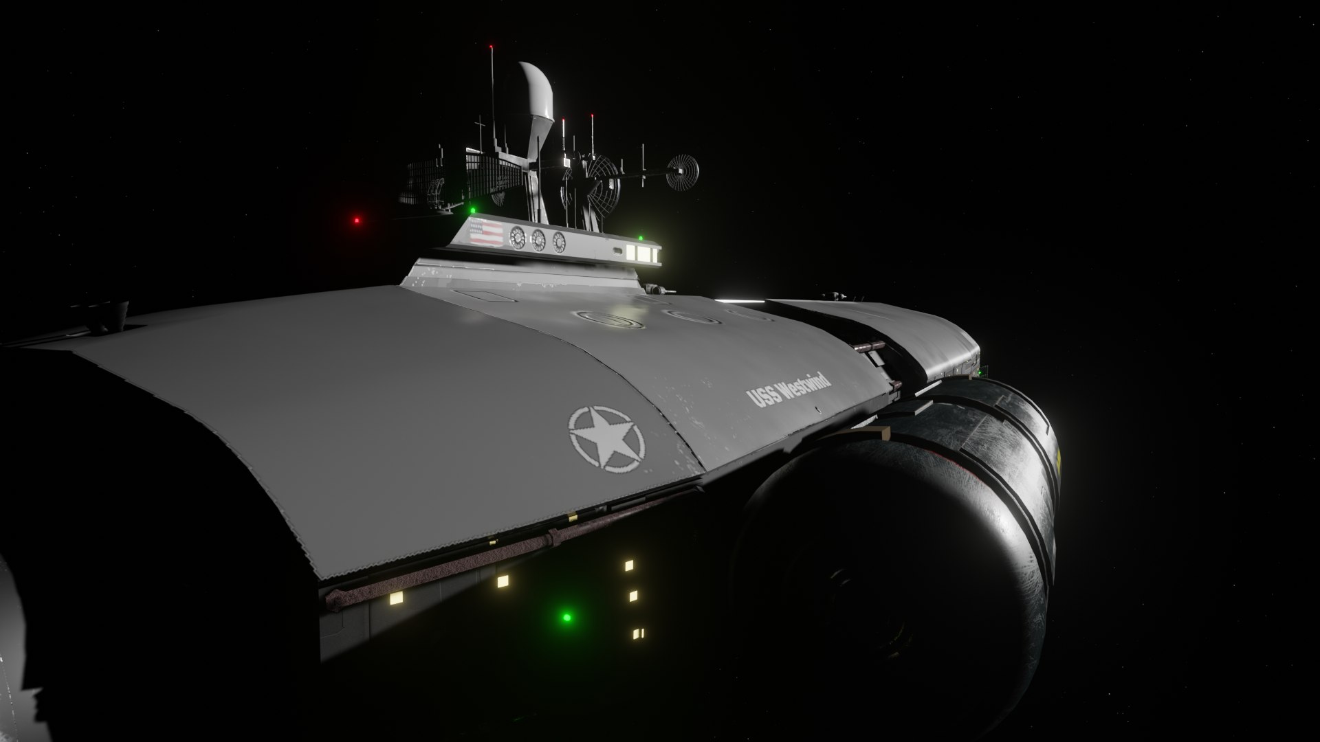 Sci-fi Frigate USS Westwind Model - TurboSquid 2172546