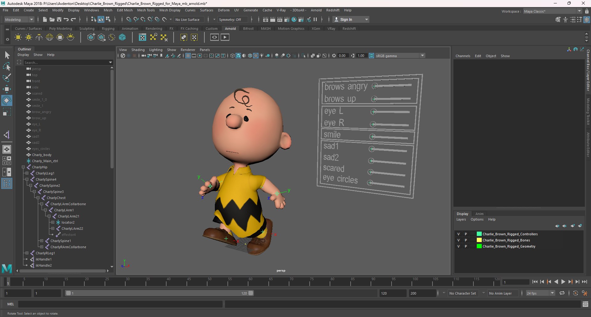 Charlie Brown Rigged For Maya 3D Model - TurboSquid 2393375