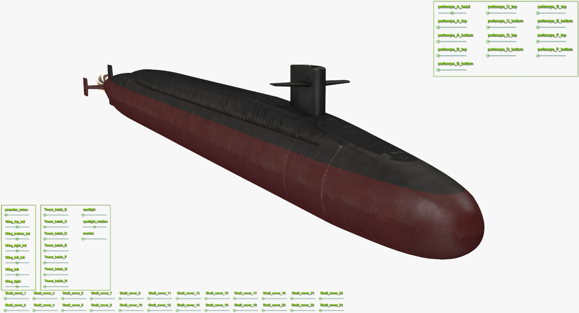 Nuclear Submarine Ohio Class 3D - TurboSquid 1174244