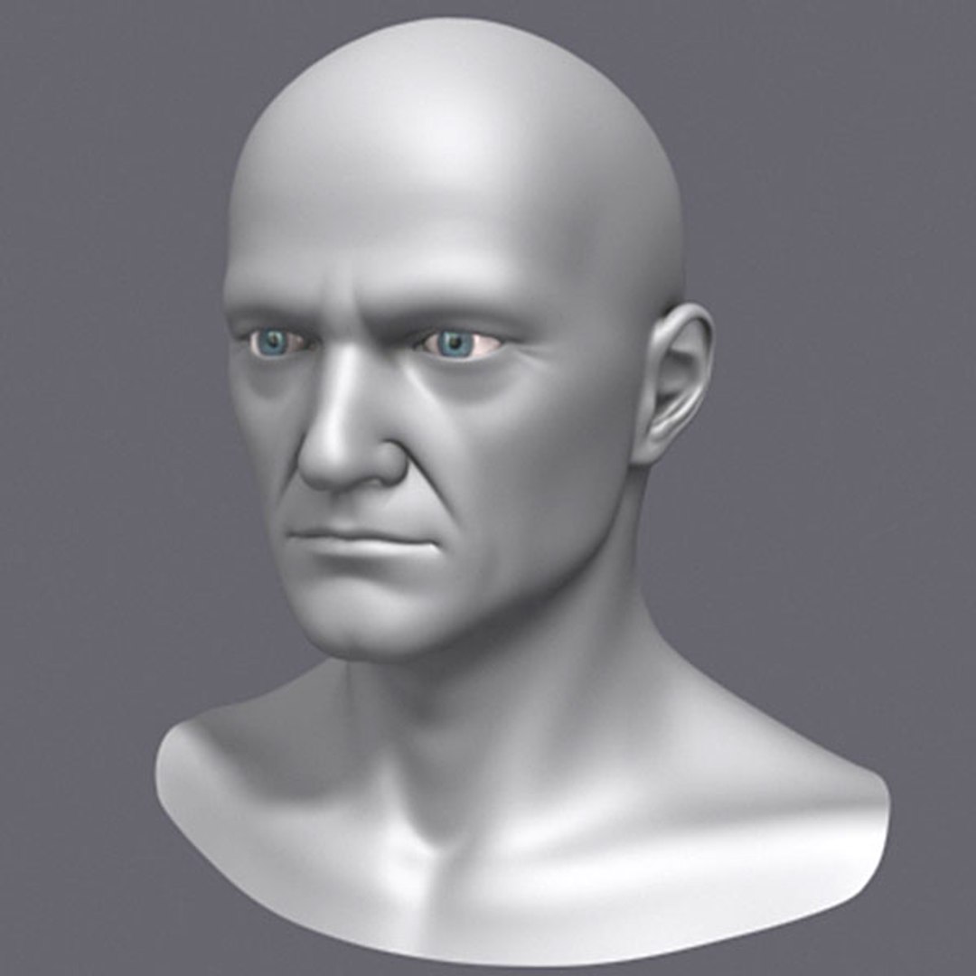 3d Polygonal Male Head
