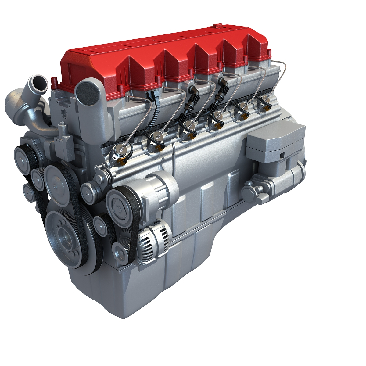 truck engine 3d model