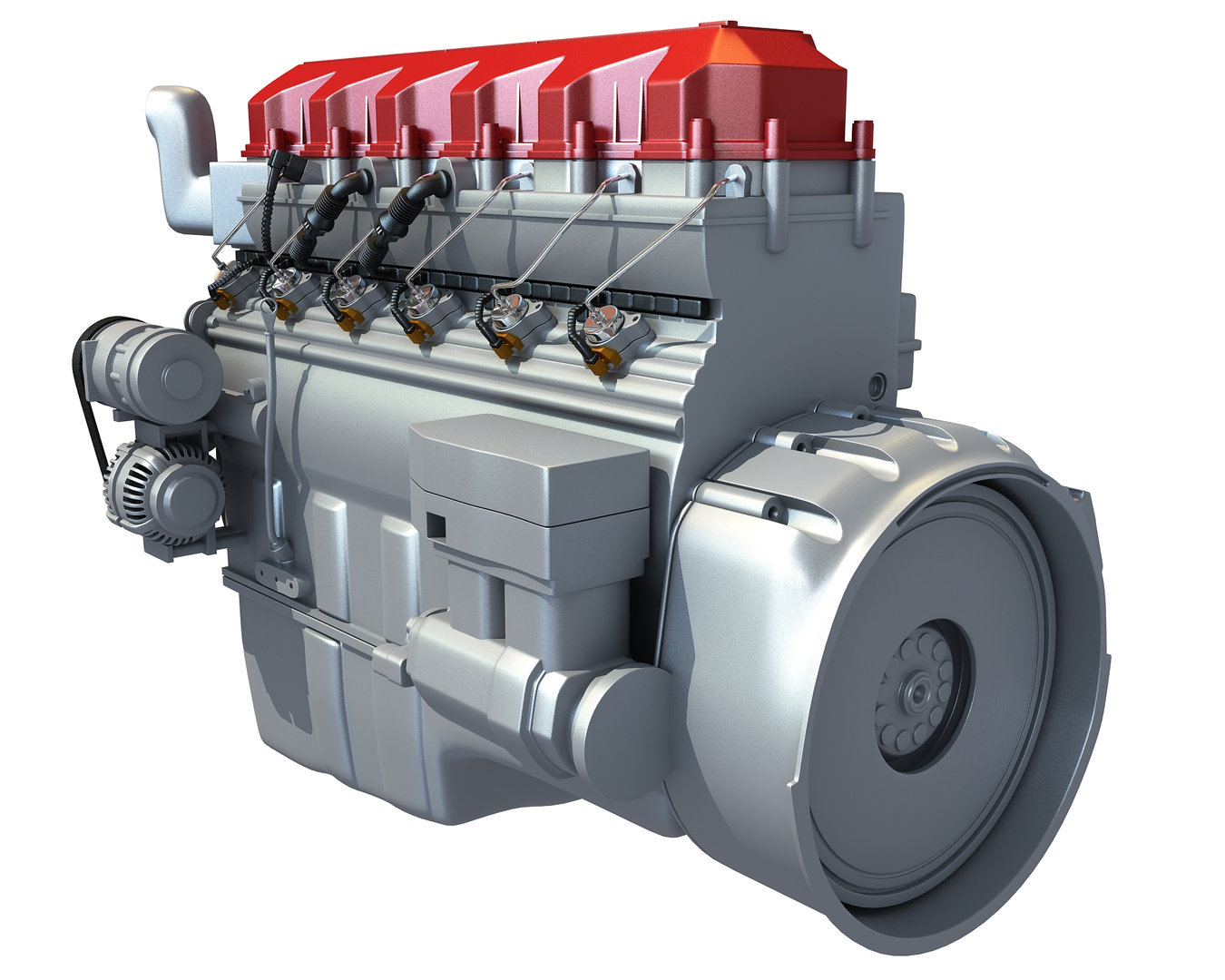 truck engine 3d model