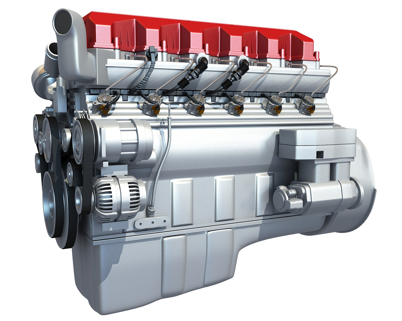 truck engine 3d model
