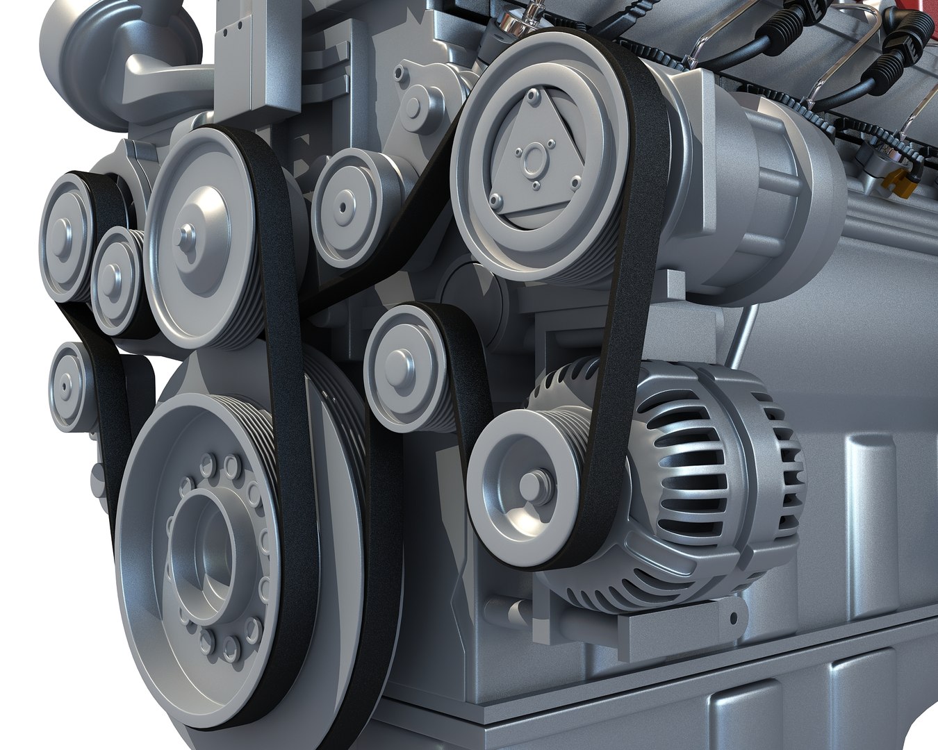 Truck Engine 3d Model
