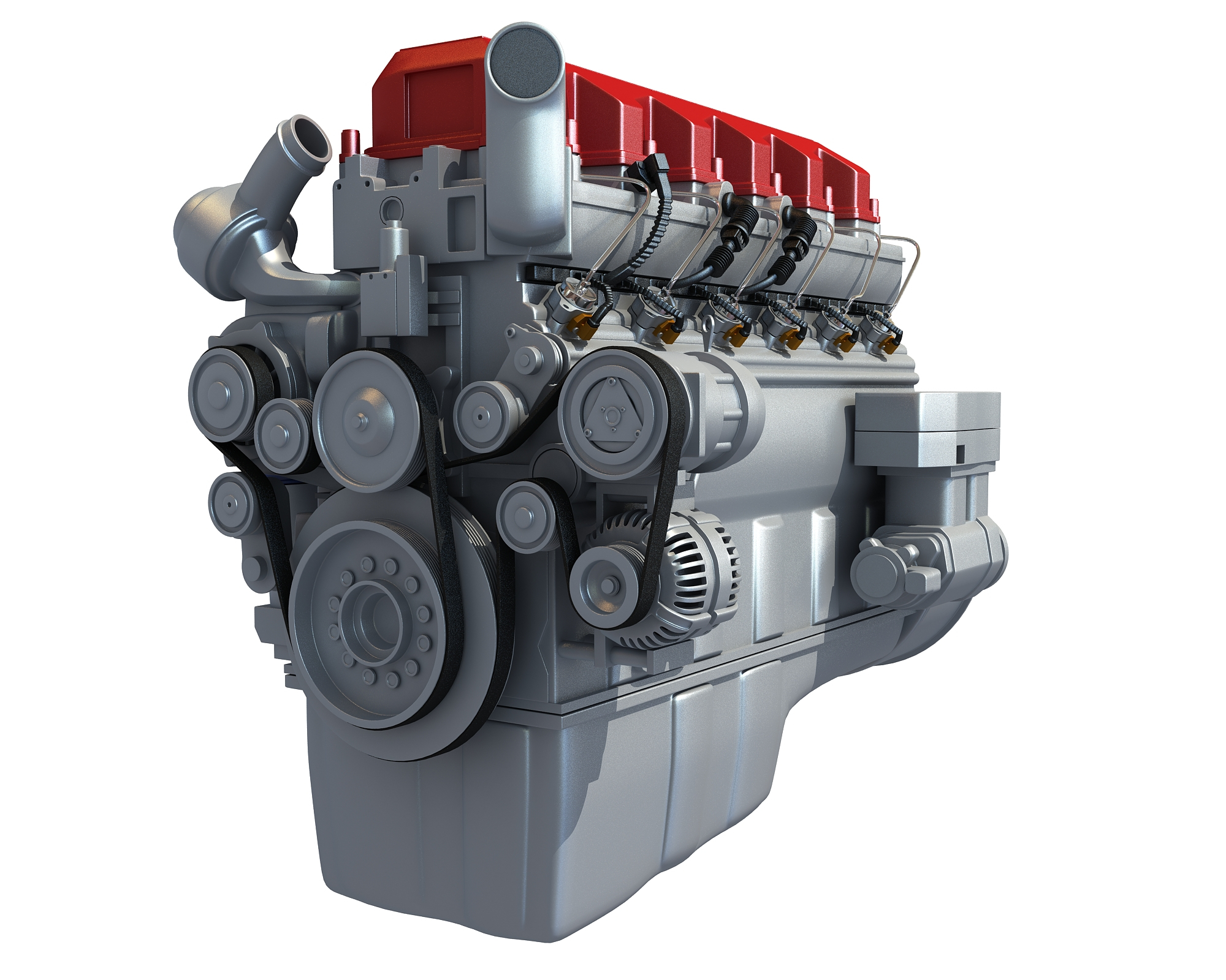 truck engine 3d model