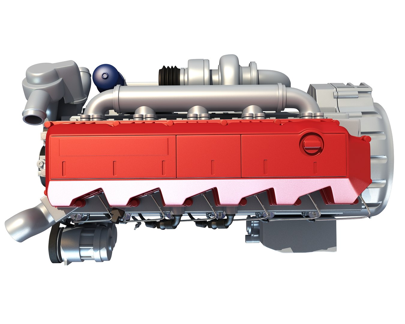 Truck Engine 3d Model