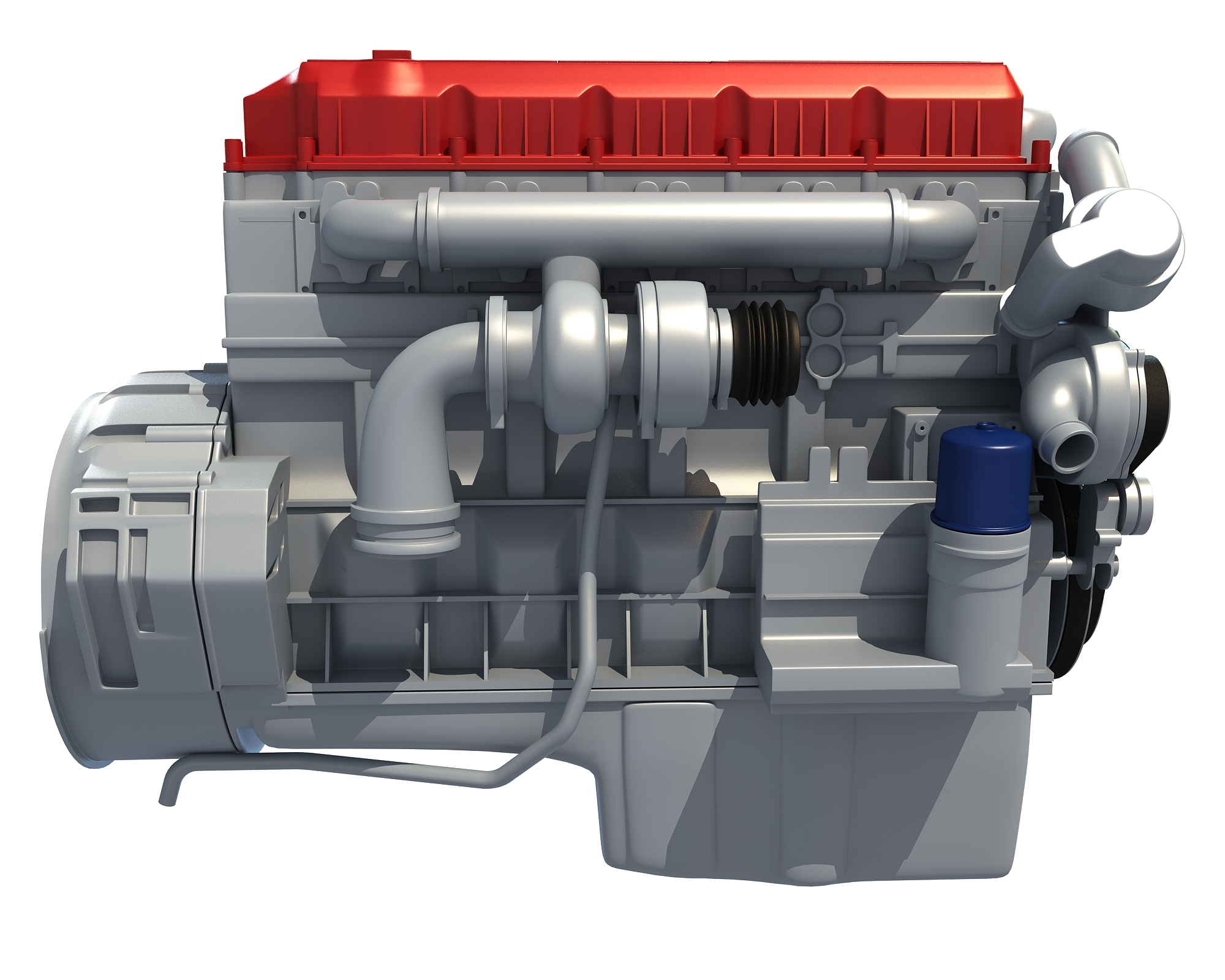 truck engine 3d model