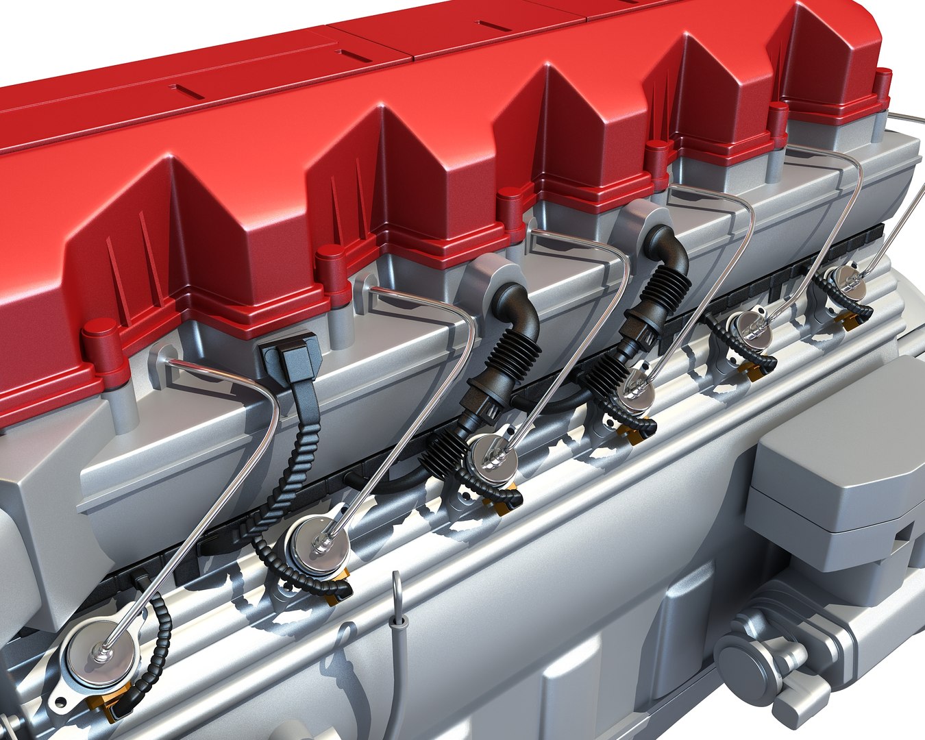 Truck Engine 3d Model