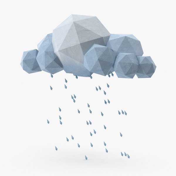 modelo 3d Low Poly Storm Cloud 2 - TurboSquid 1044902