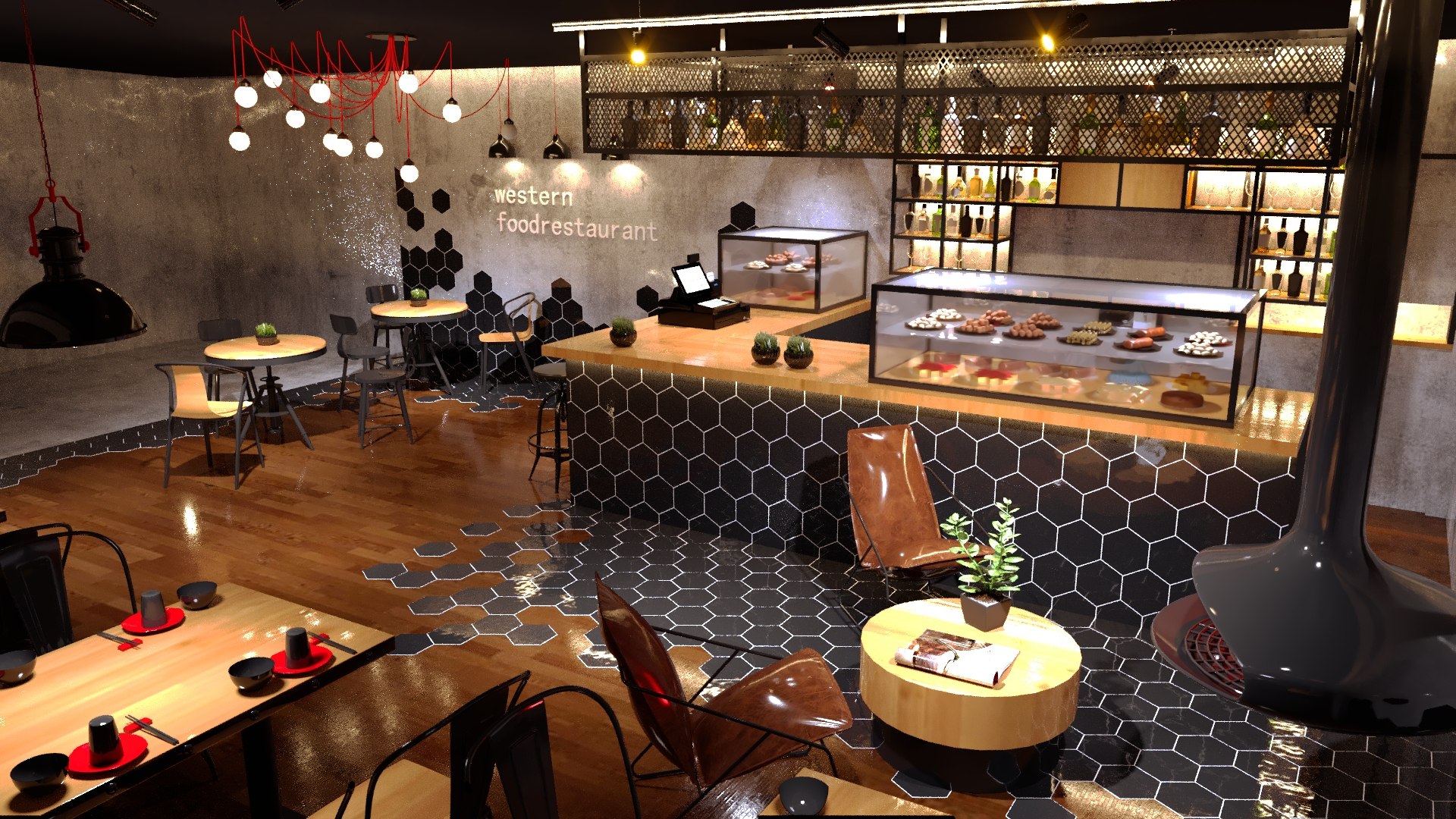 3D Coffee Restaurant Model - TurboSquid 1647611