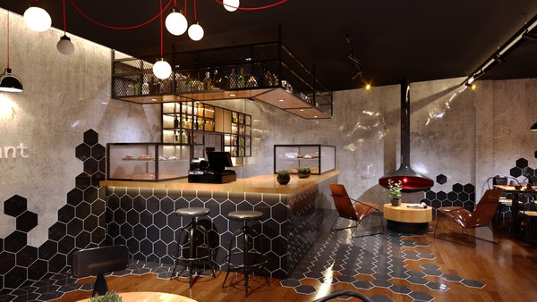 3D coffee restaurant model - TurboSquid 1647611