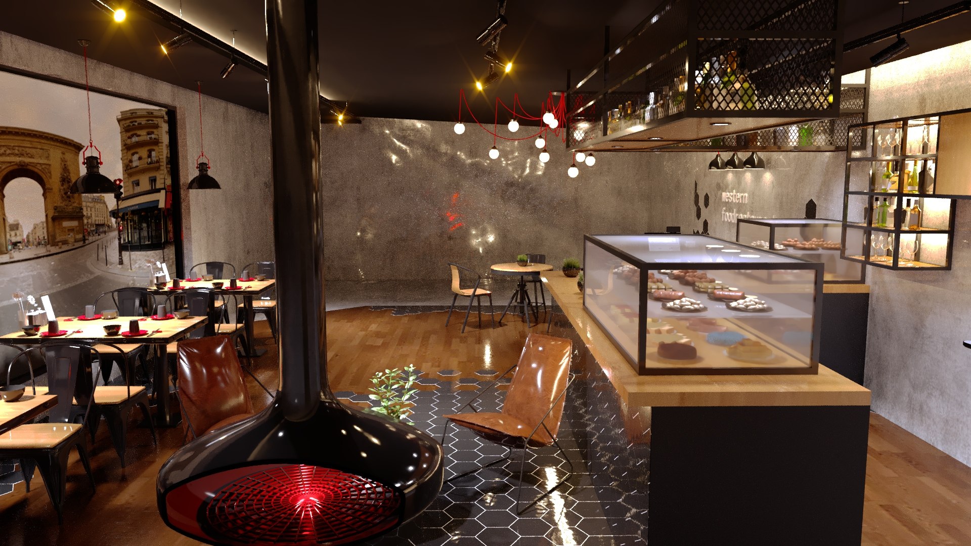 3D Coffee Restaurant Model - TurboSquid 1647611