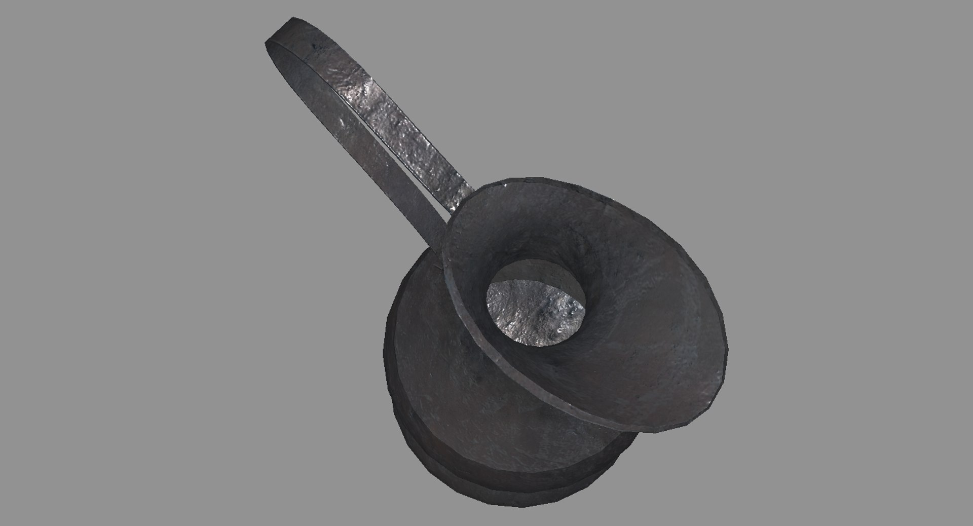 3d model antique iron pitcher