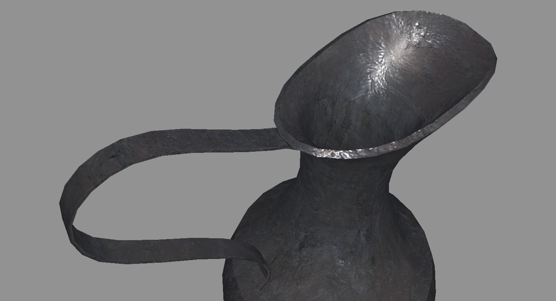 3d model antique iron pitcher