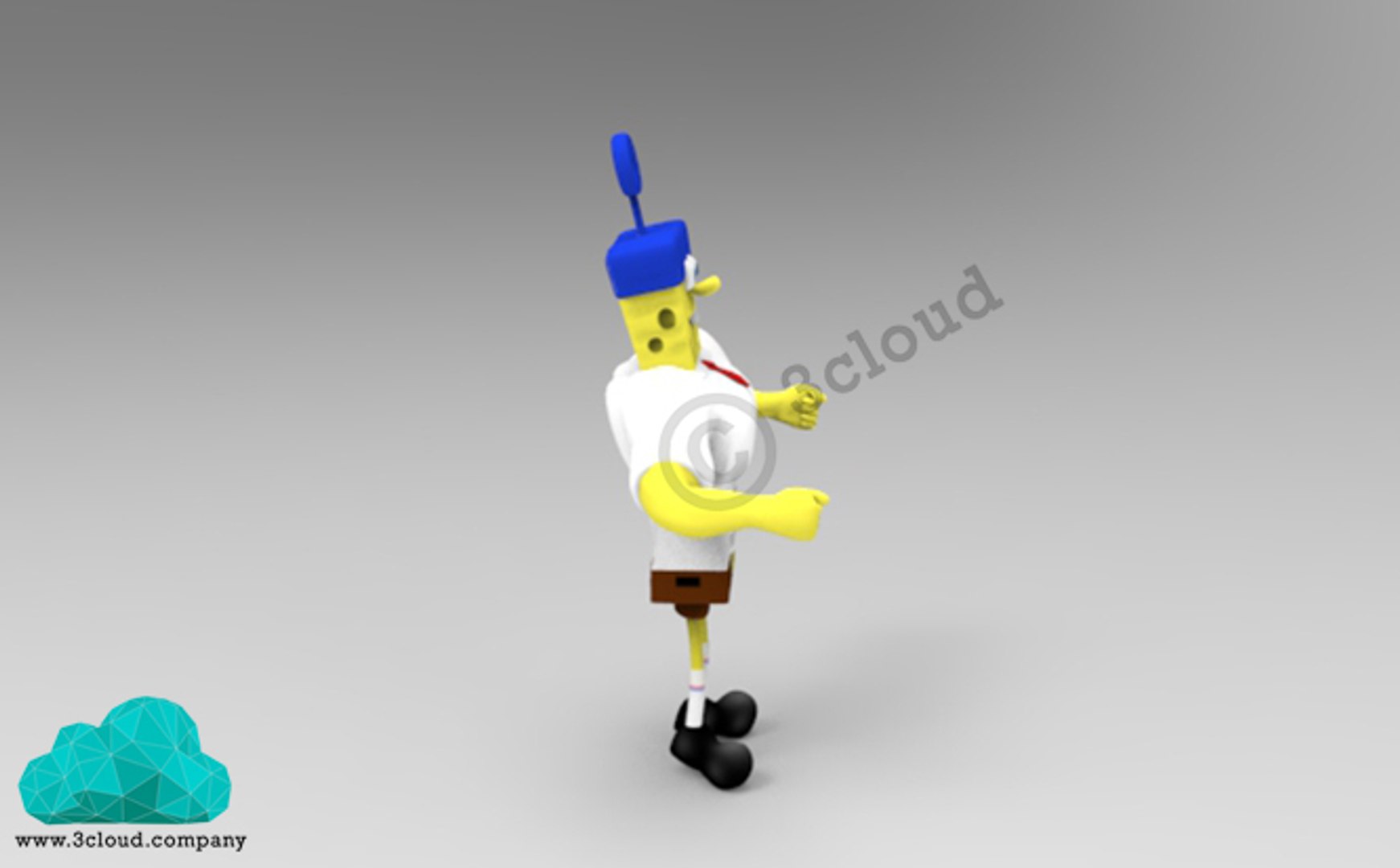 spongebob squarepants characters ready 3d model