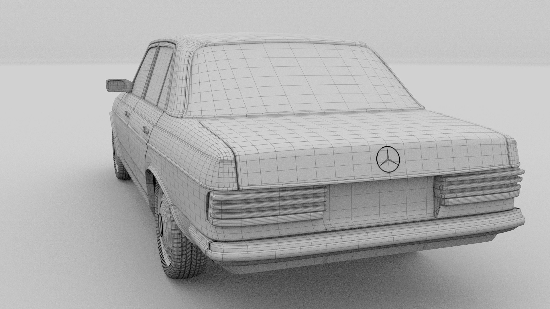 mercedes w123 3d blend