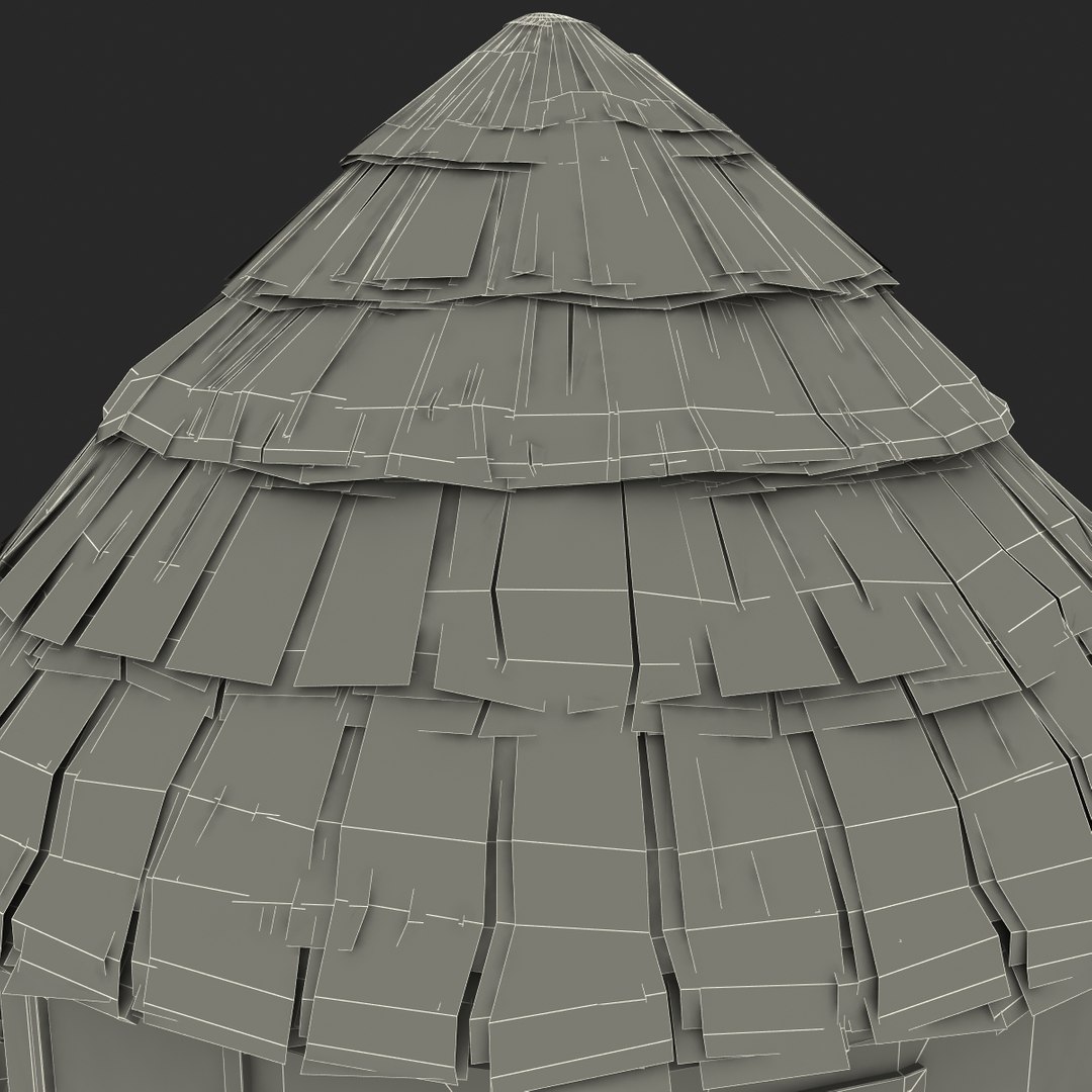 3d Thatch Roofed House