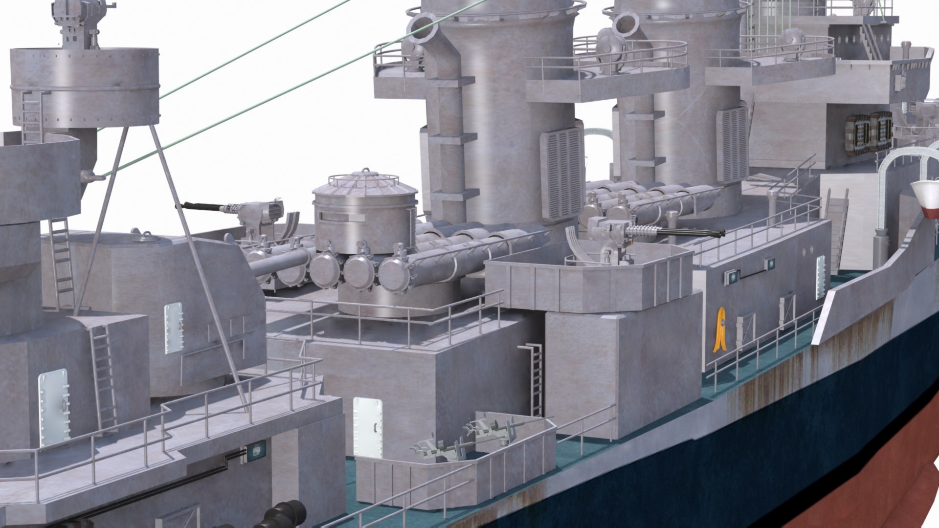 3D Model Highly Detailed Fletcher Destroyer - TurboSquid 2139578