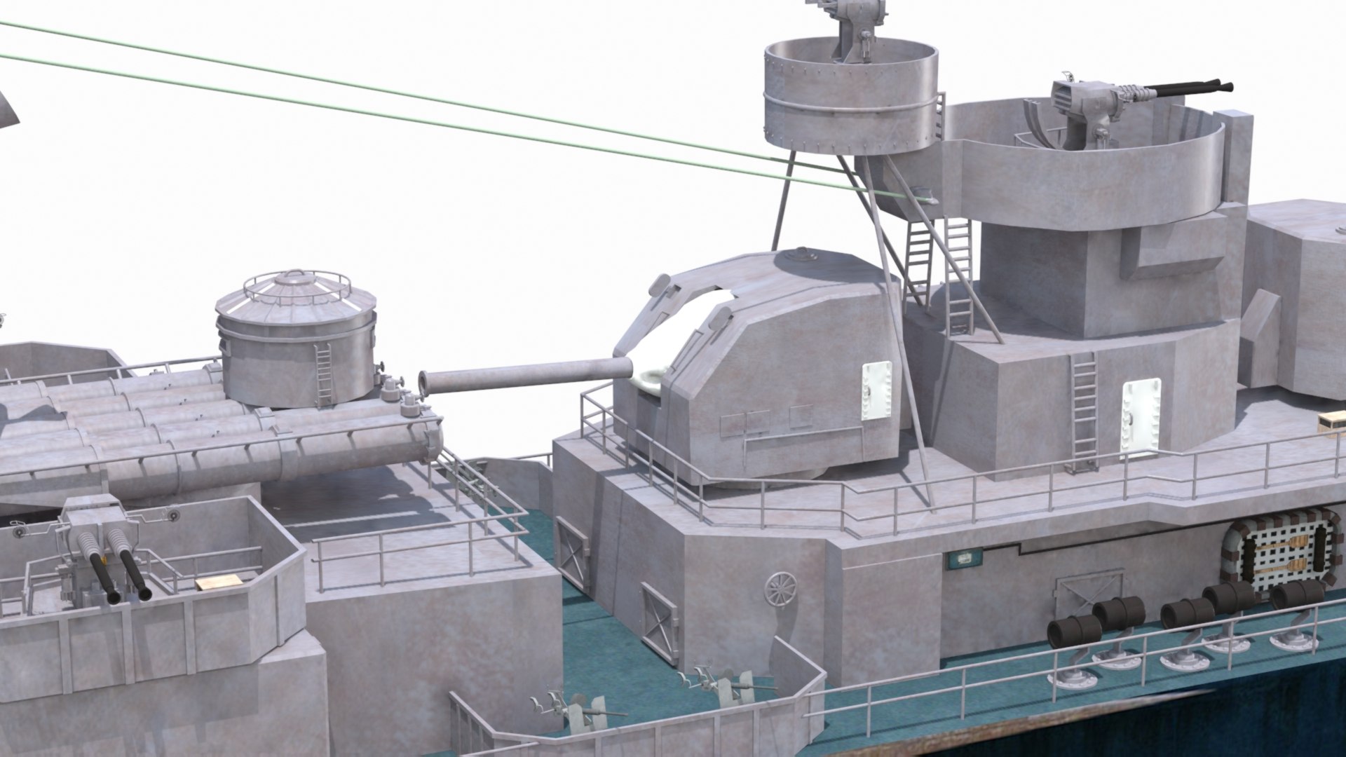 3D Model Highly Detailed Fletcher Destroyer - TurboSquid 2139578