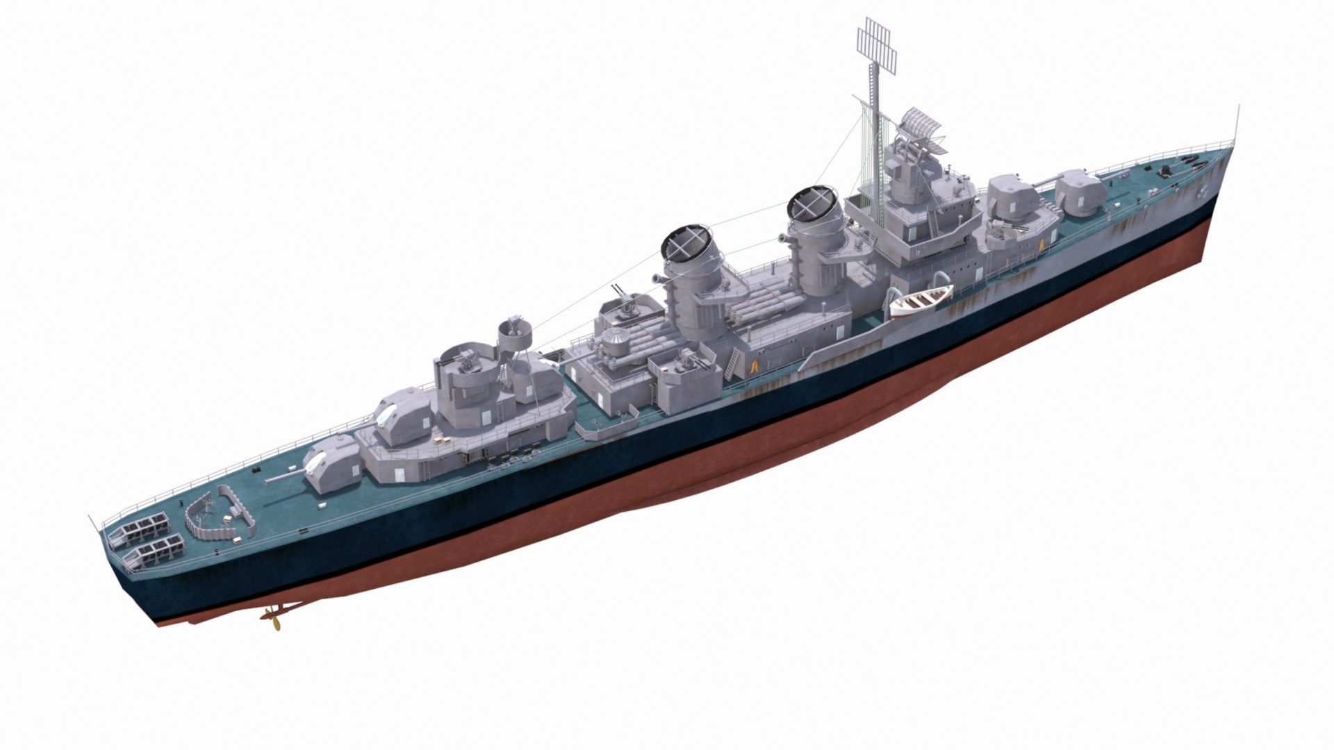 3D Model Highly Detailed Fletcher Destroyer - TurboSquid 2139578