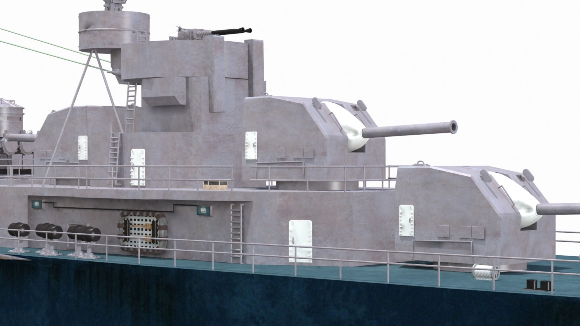 3D Model Highly Detailed Fletcher Destroyer - TurboSquid 2139578