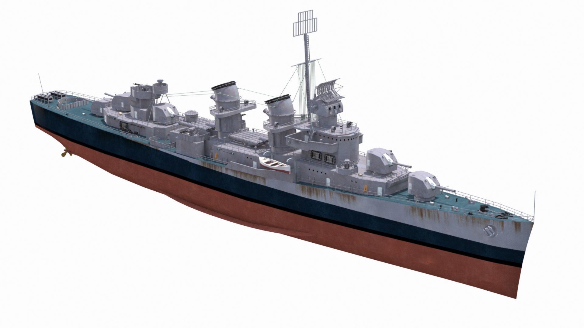 3D Model Highly Detailed Fletcher Destroyer - TurboSquid 2139578
