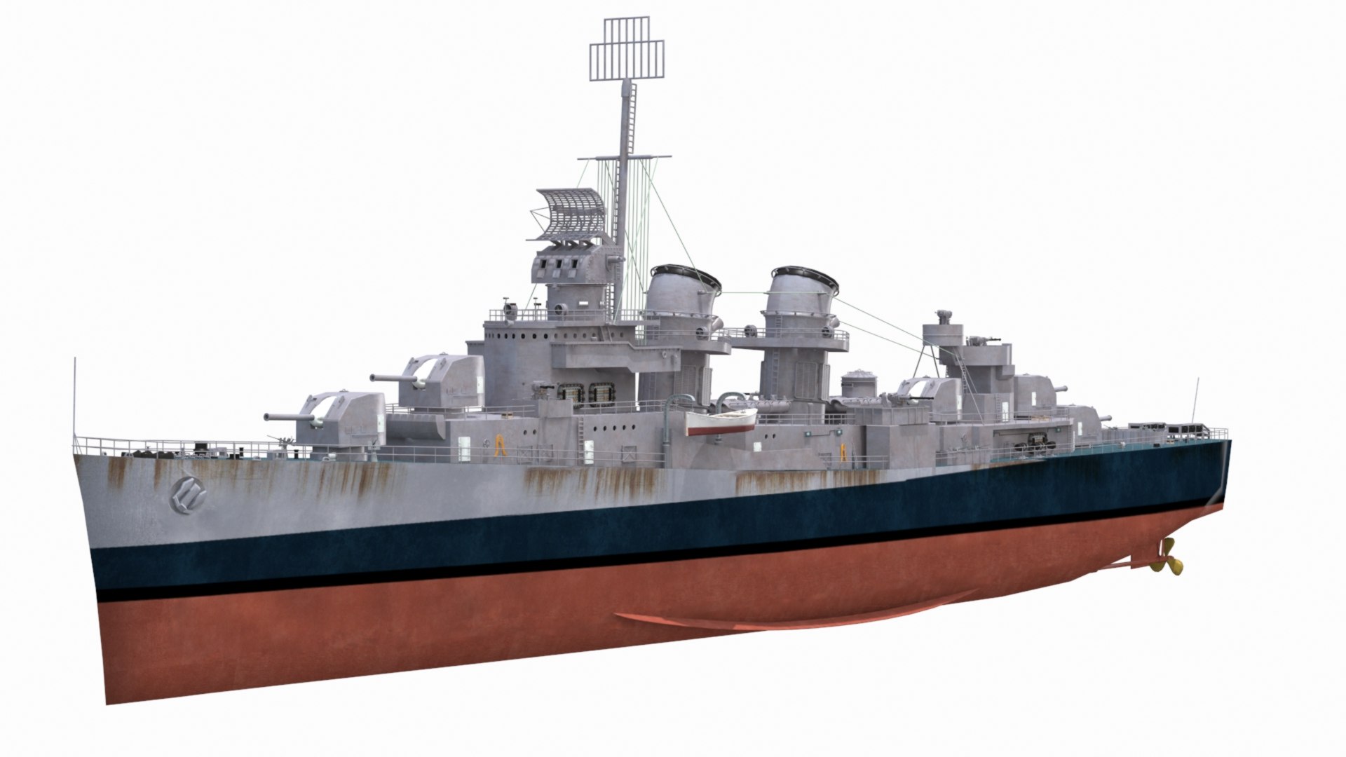 3D Model Highly Detailed Fletcher Destroyer - TurboSquid 2139578