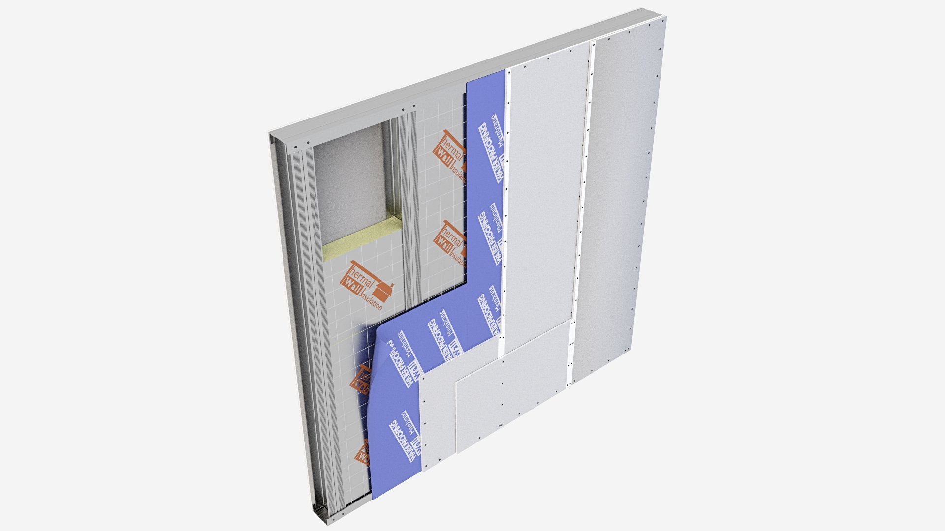 3D wall partitions insulation - TurboSquid 1548948