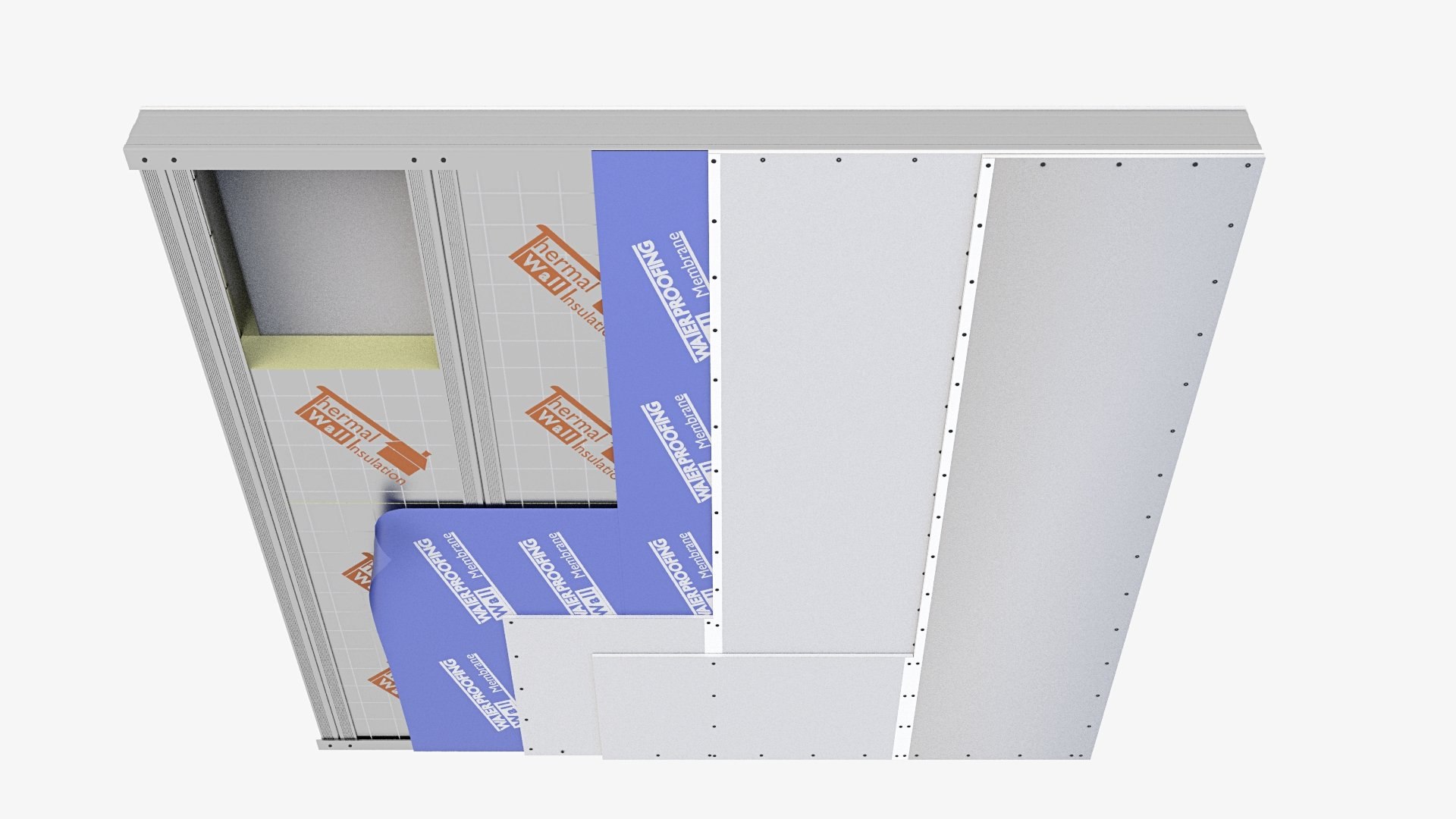 3D wall partitions insulation - TurboSquid 1548948