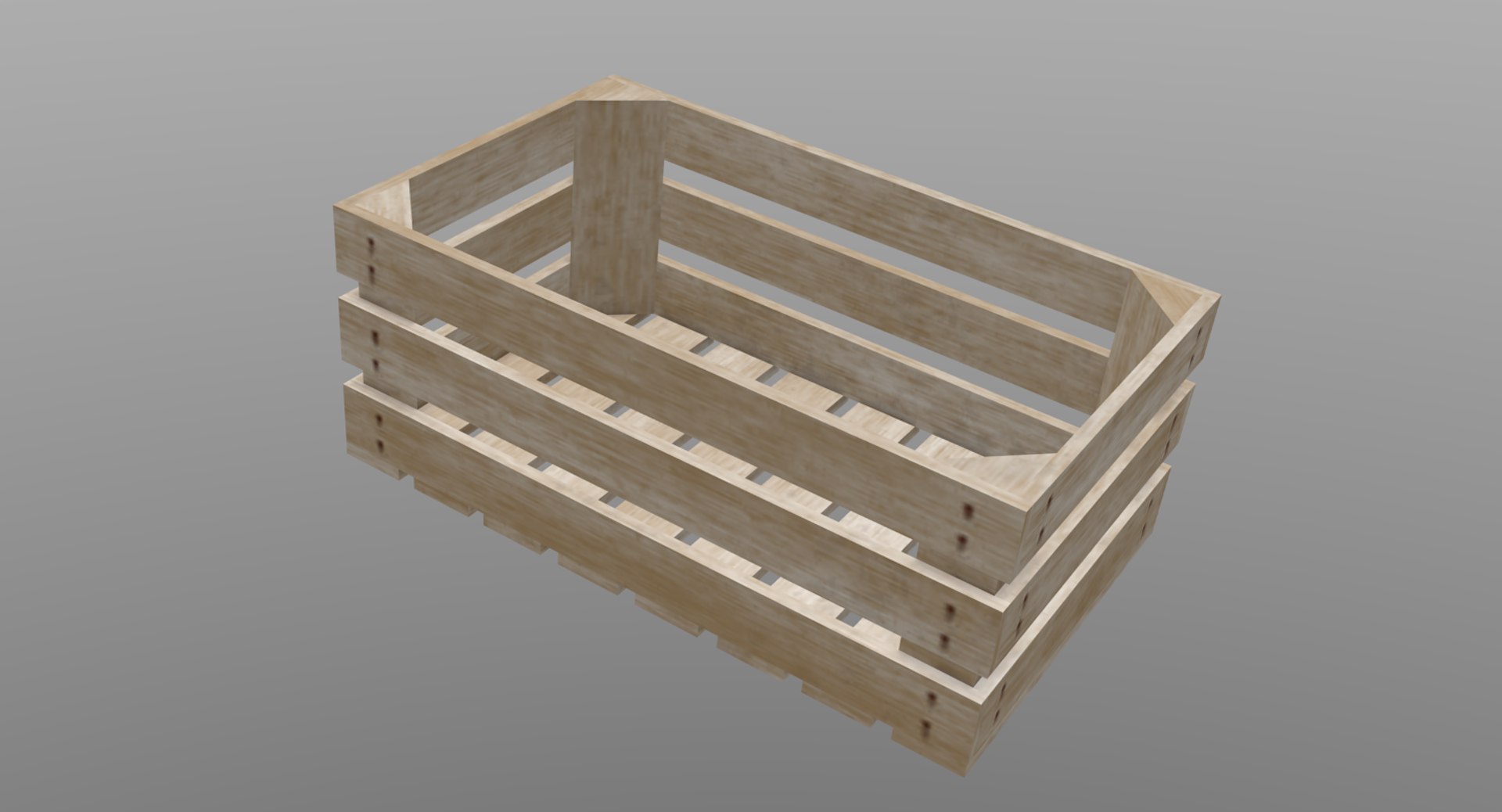 3d wood crate model