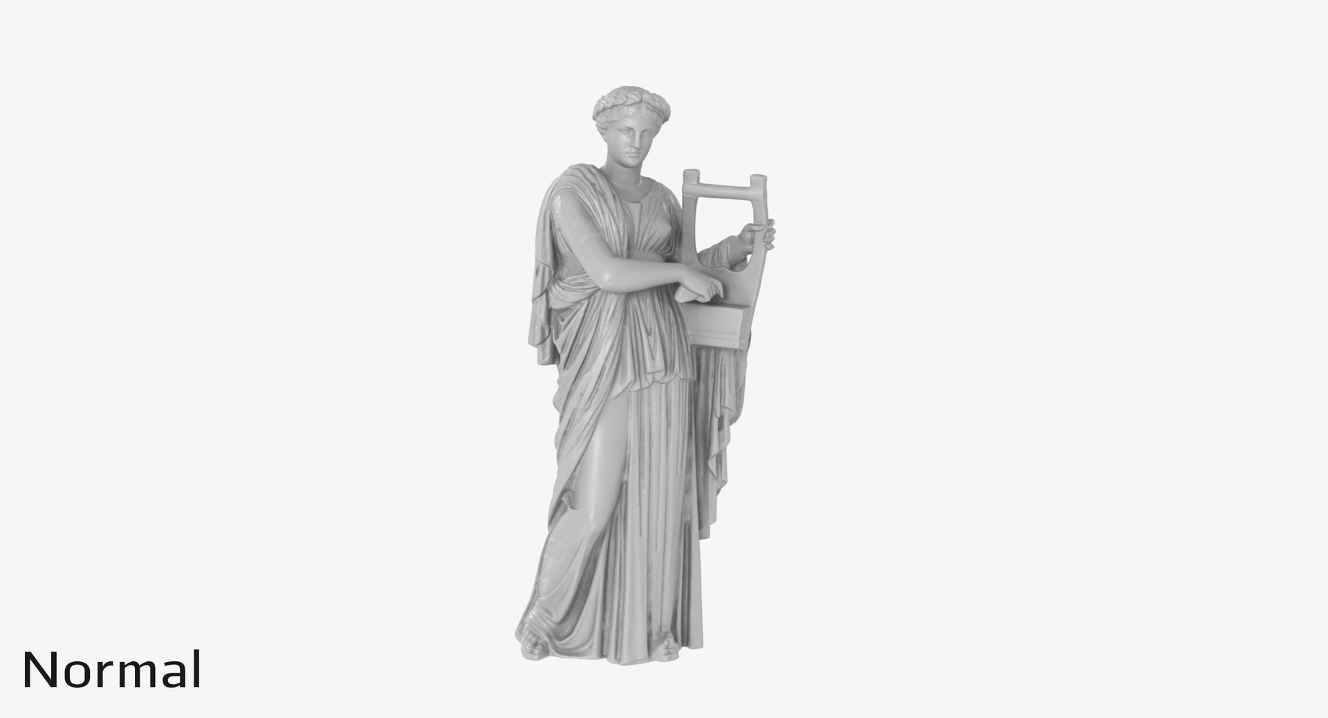 Muse Literature Erato Statue 3D Model - TurboSquid 2269979