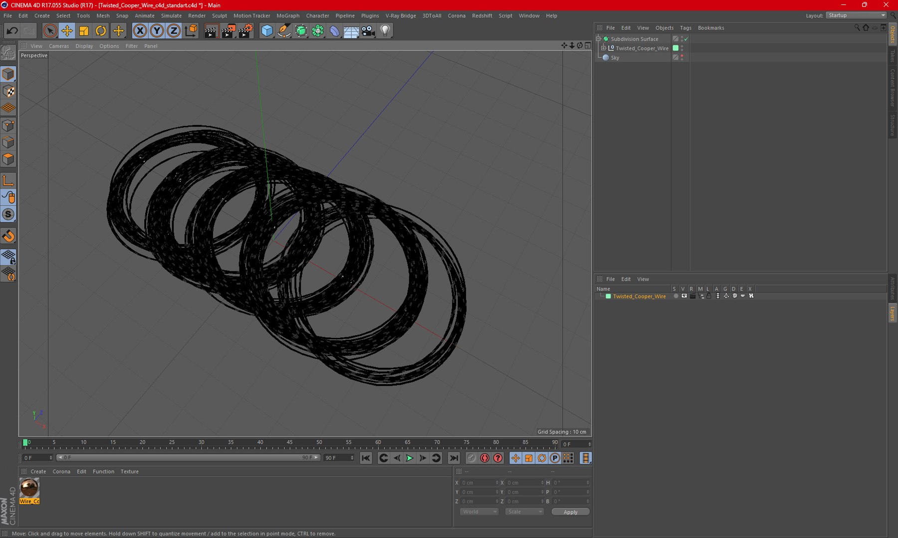 3D Twisted Cooper Wire Model - TurboSquid 2185989