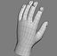 quad base hand 3d model
