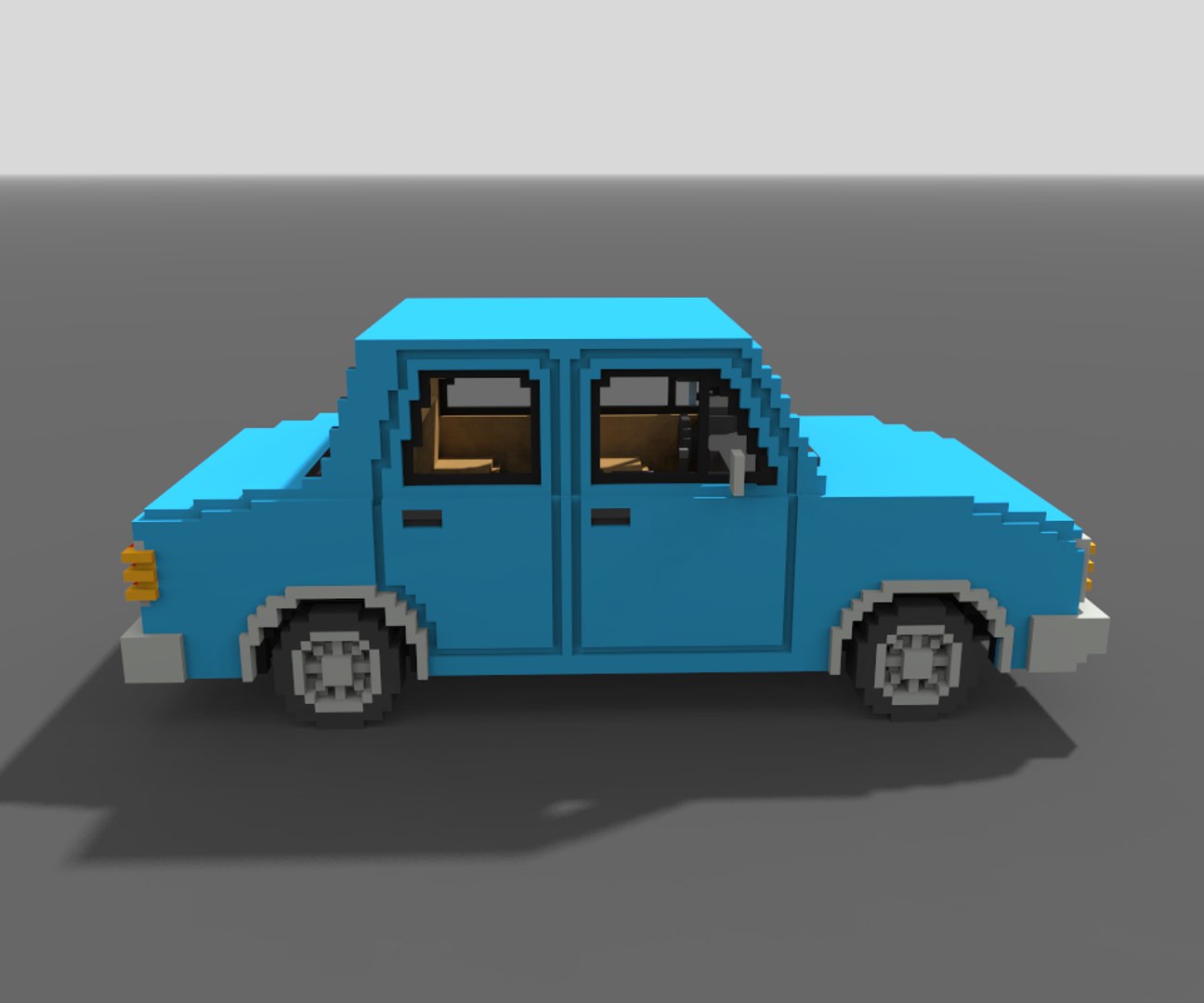 3D Voxel Sedan Car - TurboSquid 1444584