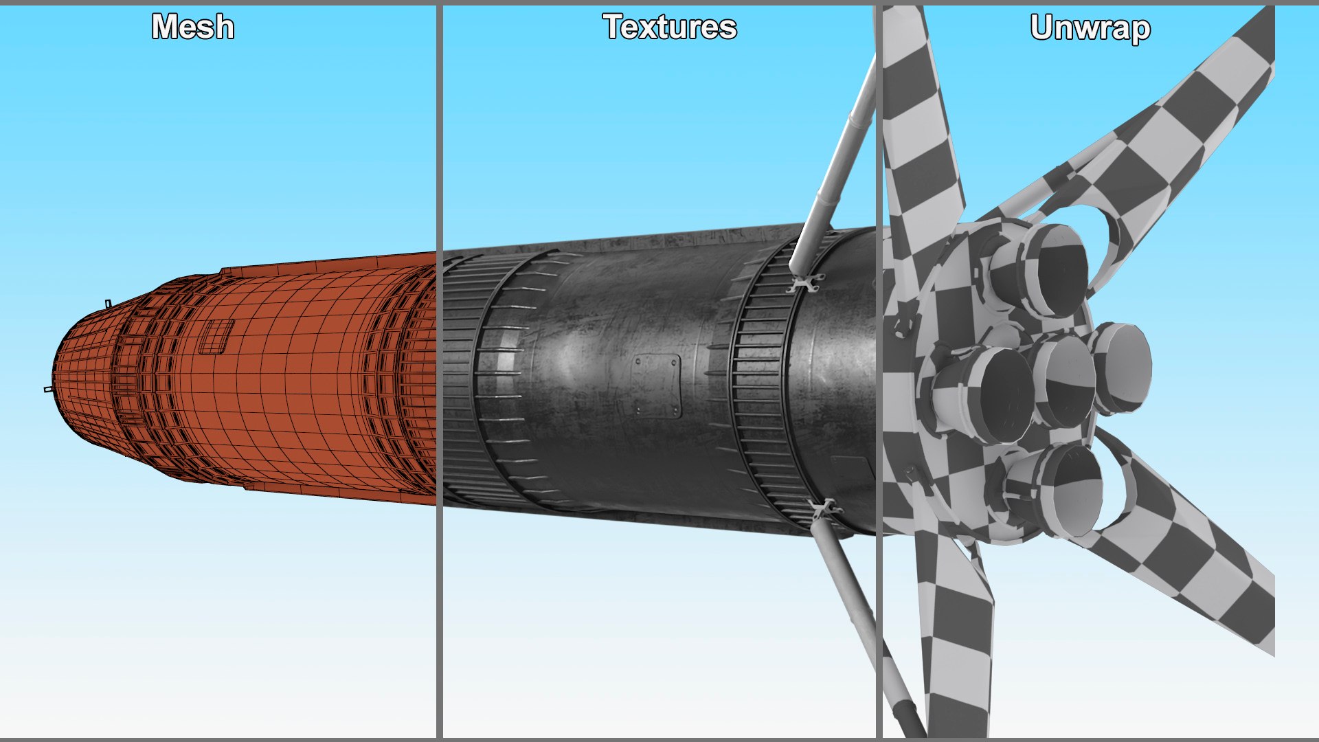 Advanced Orbital Rocket Black Standing Pose 3D Model - TurboSquid 2329808