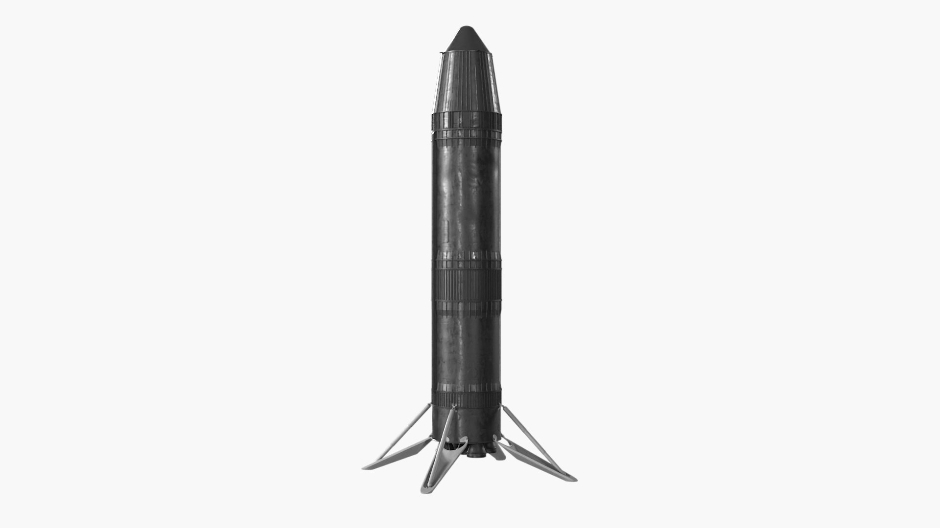 Advanced Orbital Rocket Black Standing Pose 3D Model - TurboSquid 2329808