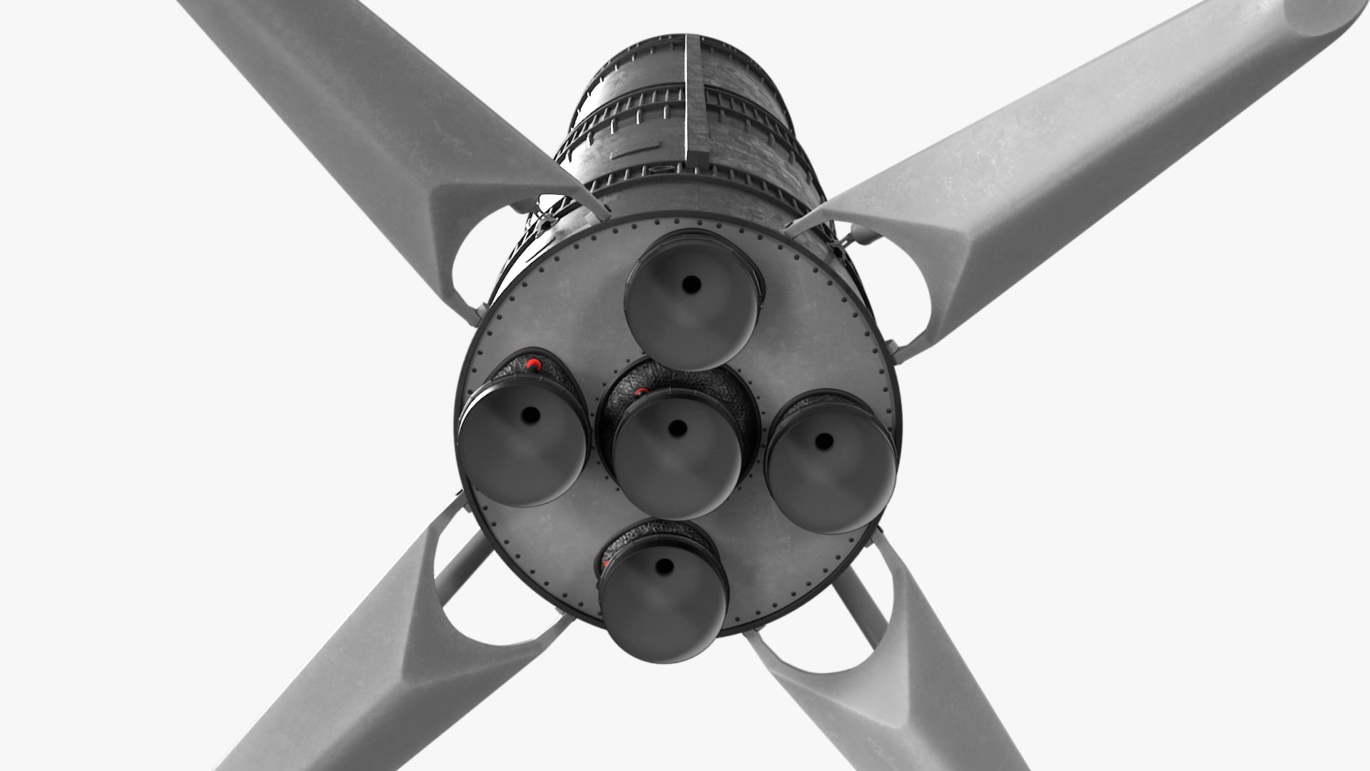 Advanced Orbital Rocket Black Standing Pose 3D Model - TurboSquid 2329808