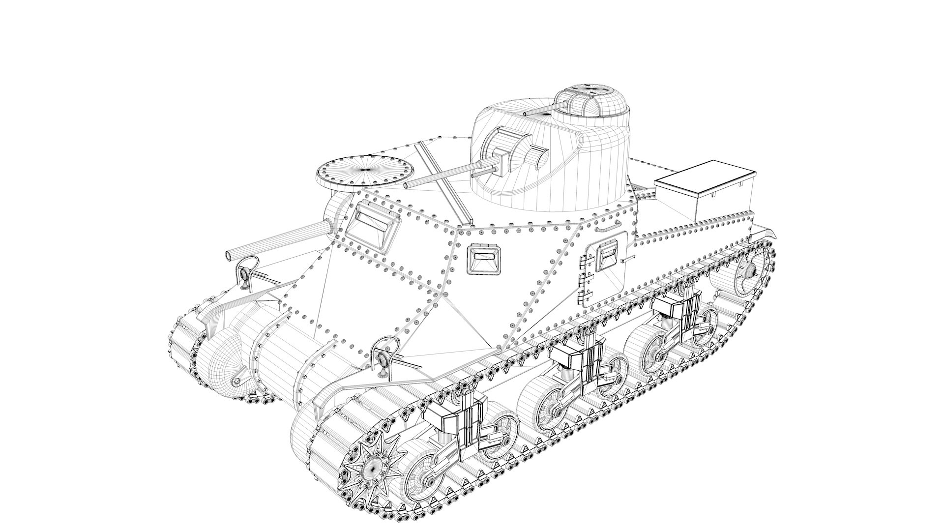 M3 Lee Tank 3D Model - TurboSquid 2392607