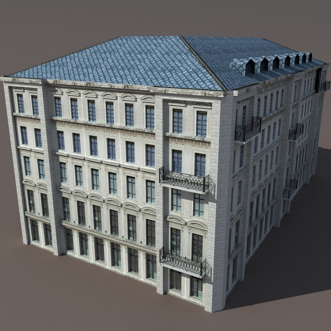 3d model pack neoclassical buildings
