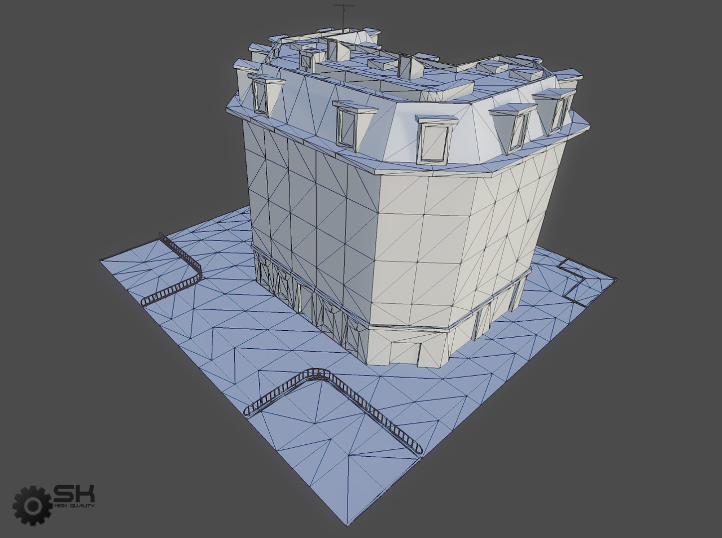 3d Model Paris House
