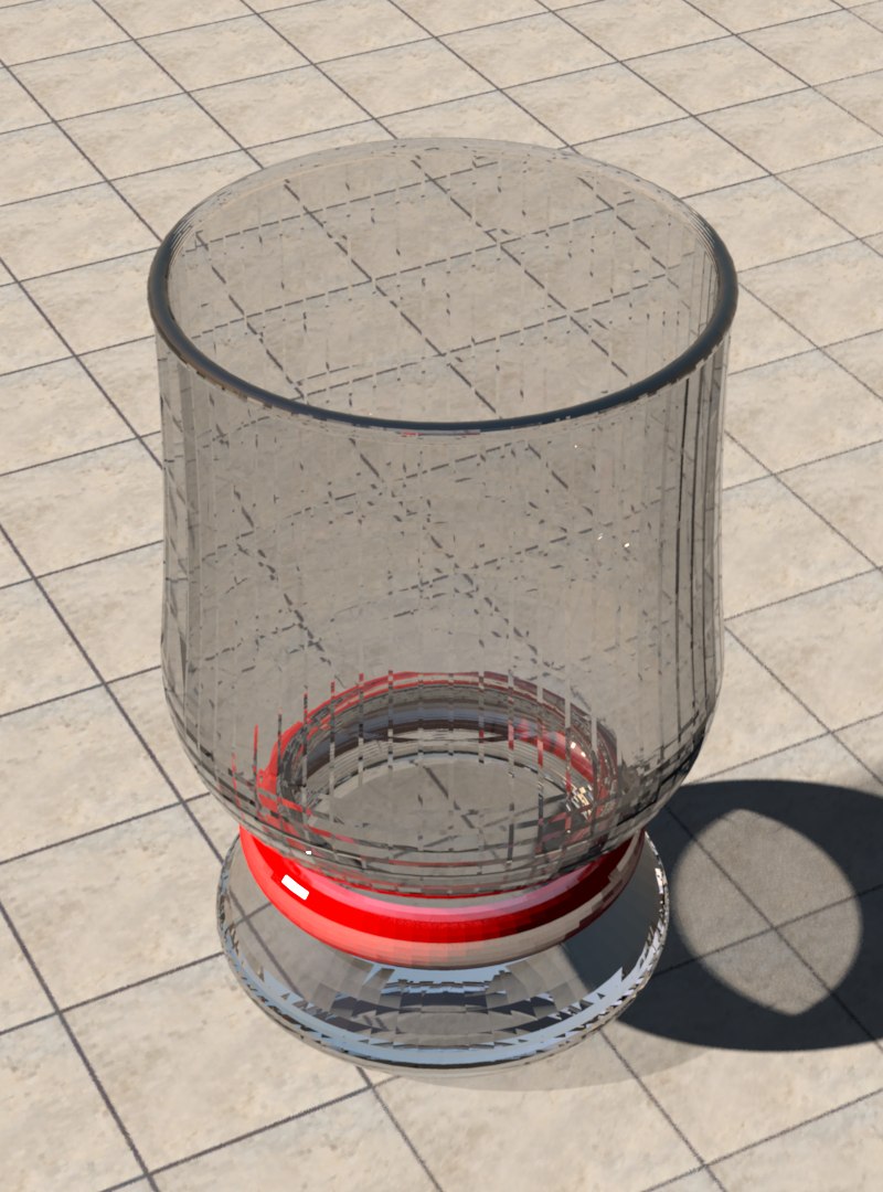 Free Obj Model Red Glass