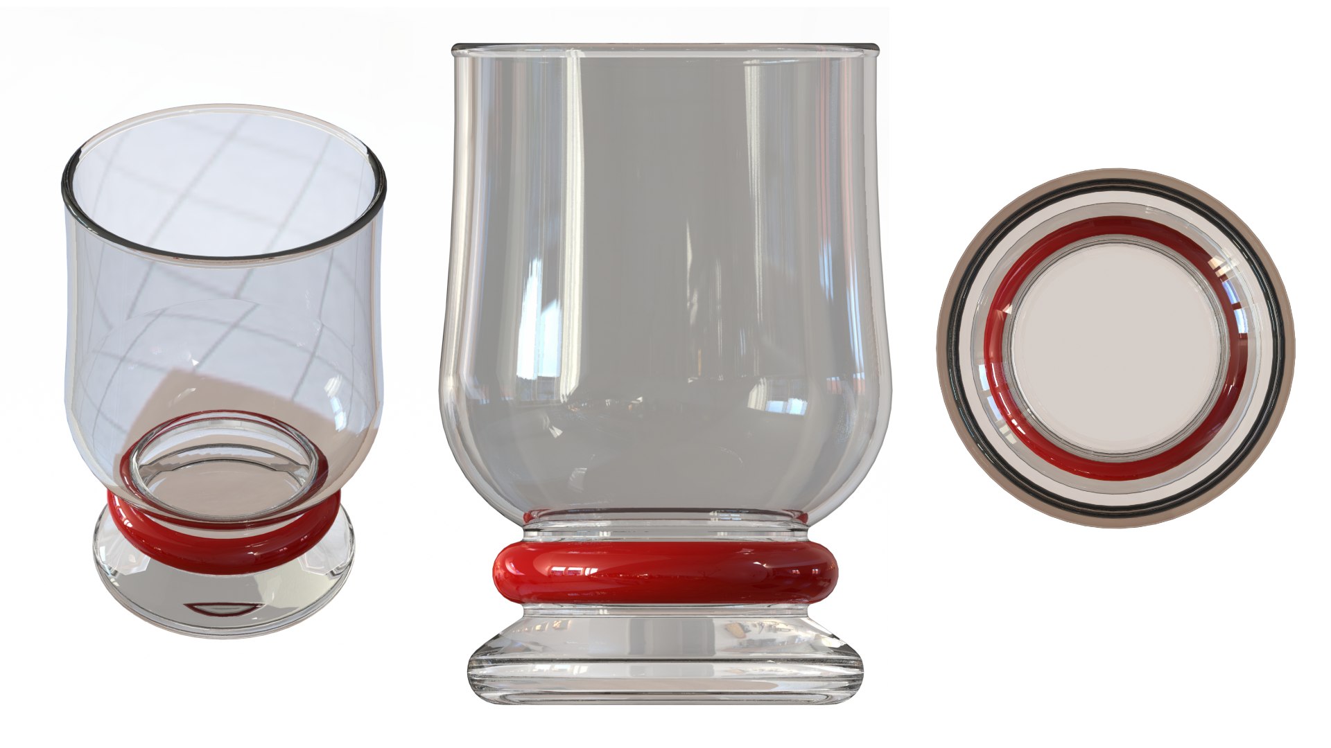 Free Obj Model Red Glass