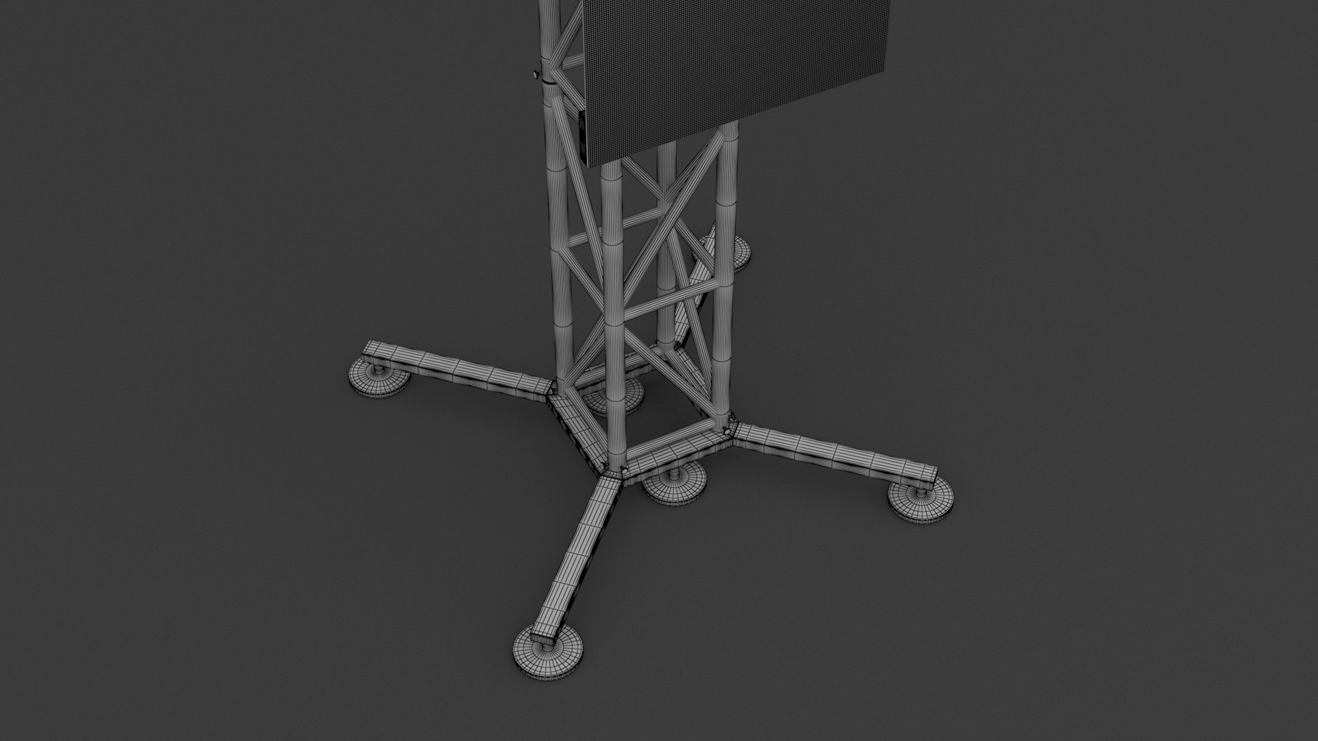 3D Led Video Wall V2 P2 With Truss Model - TurboSquid 2289904