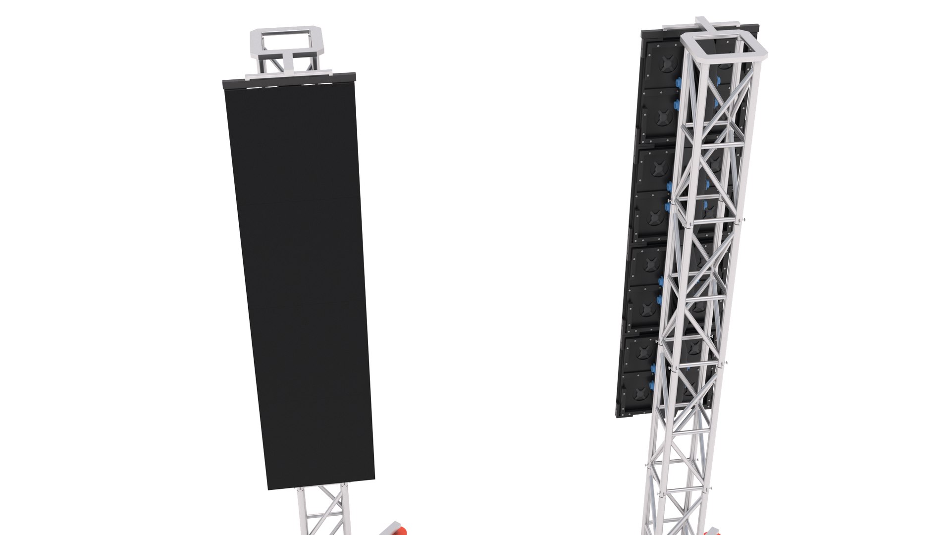 3D Led Video Wall V2 P2 With Truss Model - TurboSquid 2289904
