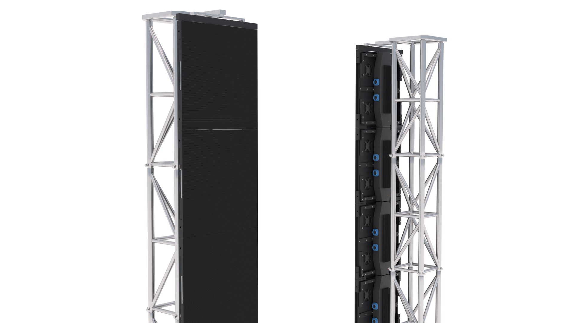 3D Led Video Wall V2 P2 With Truss Model - TurboSquid 2289904