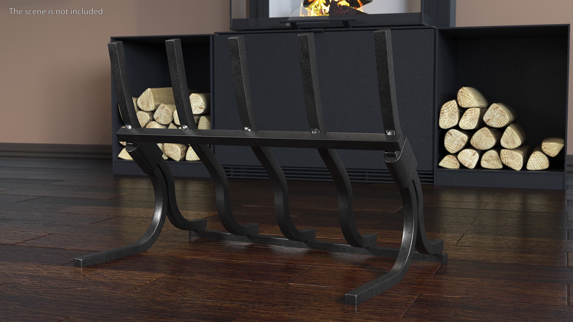 3D Vertical Fireplace Log Grate - TurboSquid 1818364