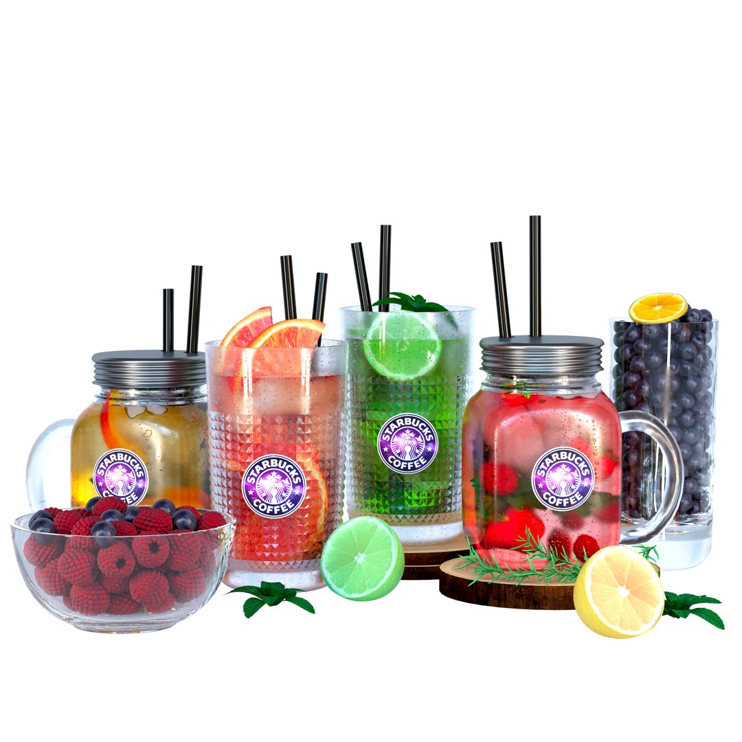 Lemonade Set 3D Model - TurboSquid 1907303