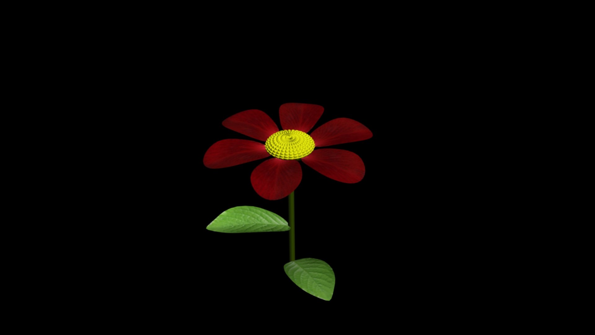 Red Flower 3D Model - TurboSquid 1157837