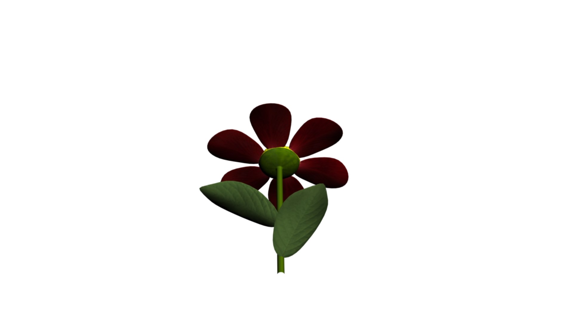 Red Flower 3D Model - TurboSquid 1157837