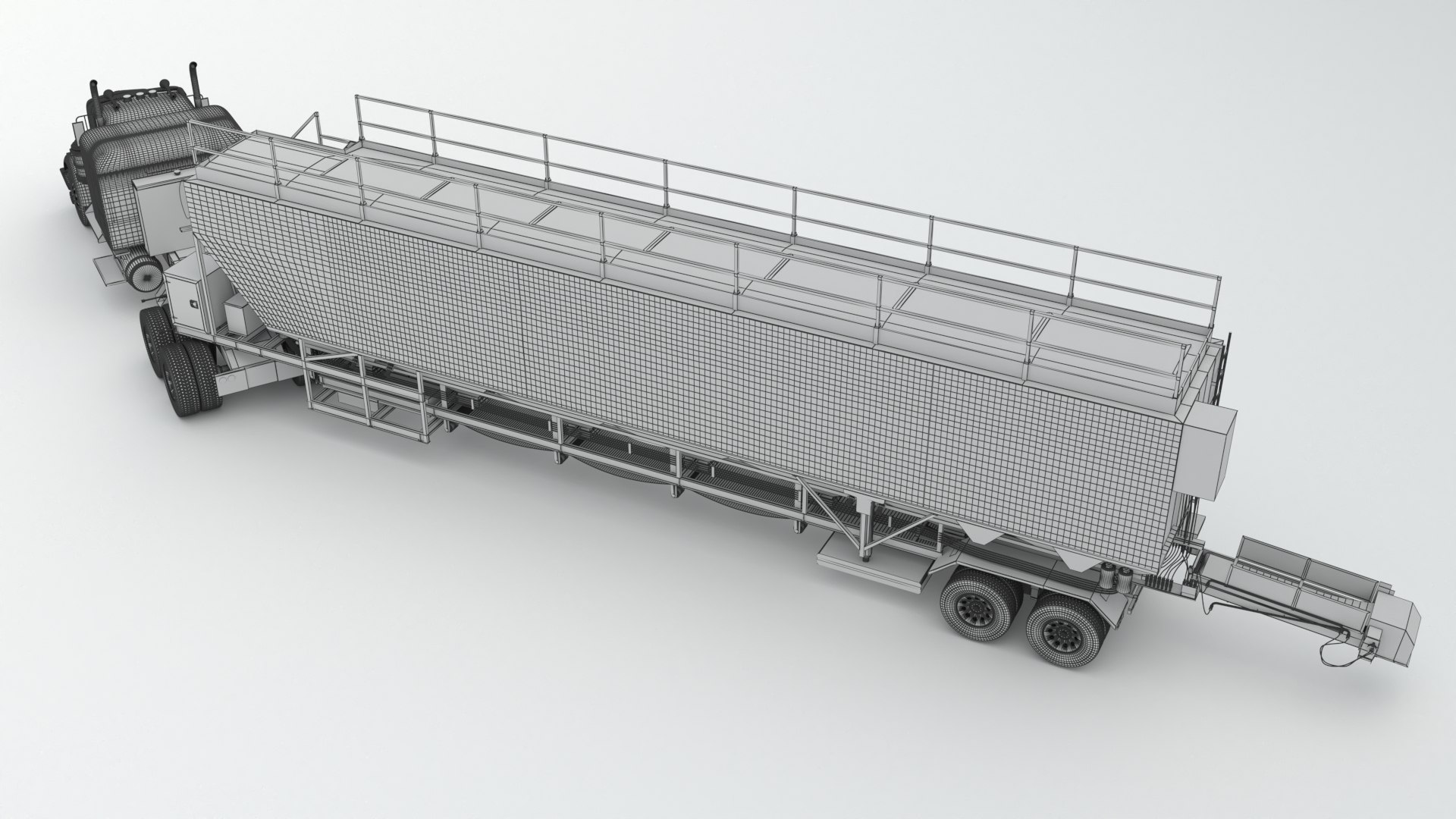 3D Model Frac Sand Hog Trailer - TurboSquid 1743099